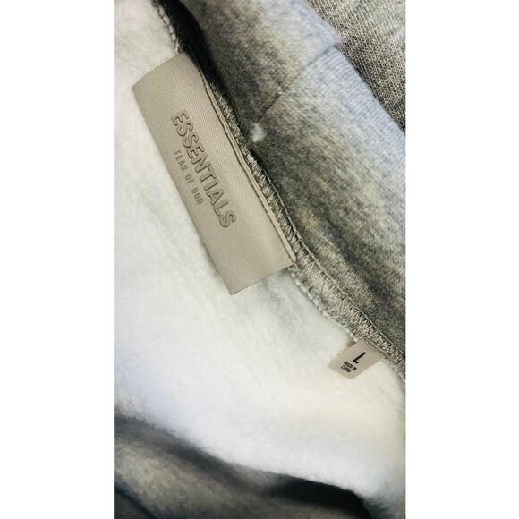 Fear of God | Shirts | New Fear Of God Essentials Logo Pullover Hoodie Heathergrey Large | Poshmark